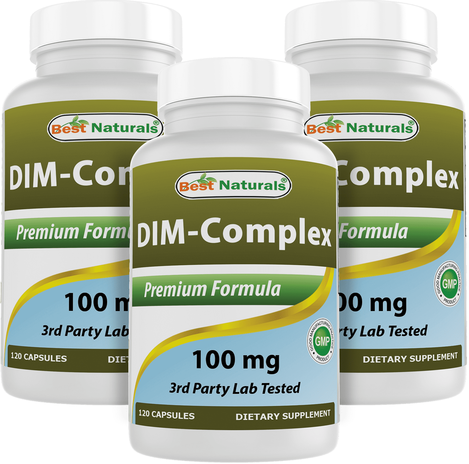 3 Pack Best Naturals DIM Complex 100 mg 120 Capsules - Walmart.com