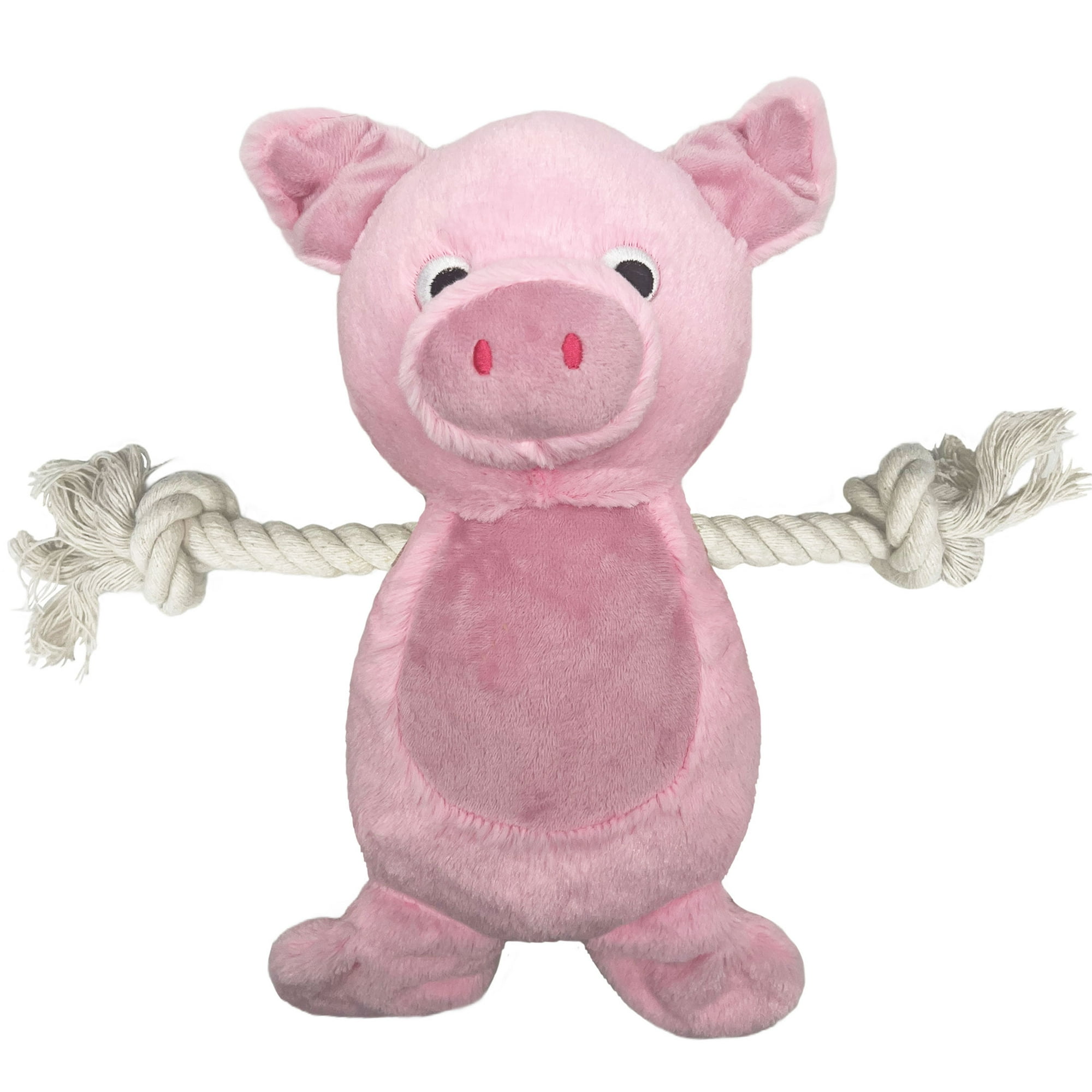 Click here for Gigwi 12 Squeaker With Rope Cozy Pig Dog Toy prices