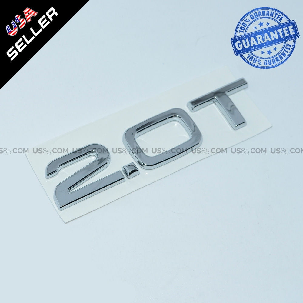OEM ABS Nameplate Audi 2.0T Chrome Emblem 3D Trunk Logo Badge ...