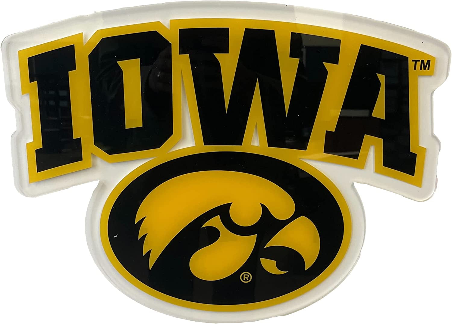 VictoryStore University of Iowa Hawkeyes Tigerhawk Acrylic Wall Art, 17 ...