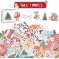 1 Bag Christmas Theme Paper Self-Adhesive Stickers for Decoration Mixed ...