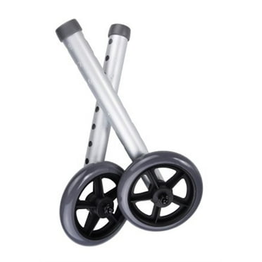 Drive Medical Walker Wheels with Two Sets of Rear Glides, for Use with ...