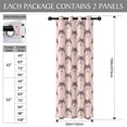 Husky Head Pink Pattern Blackout Curtains,Triple Weaved Fabric,Thermal ...