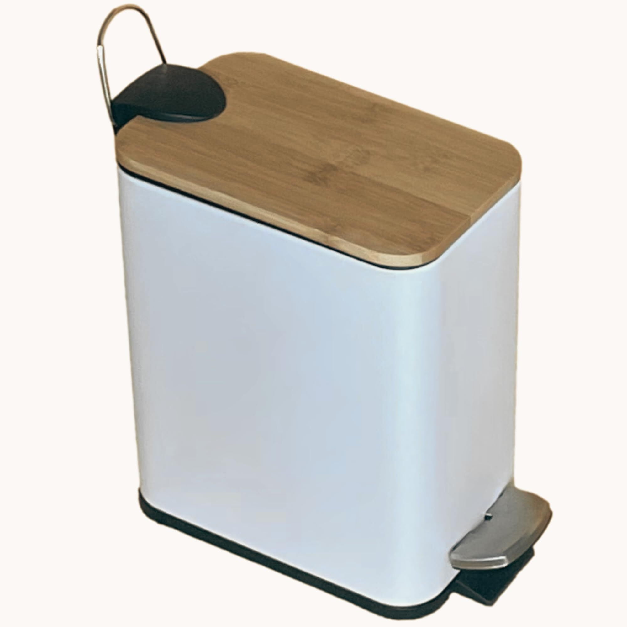 Bote de basura baño Cesto chico Botes de acero inoxidable 5L con ...