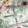 60 Sheets Sage Green Floral Tissue Paper Chinoiserie Bird Flower Gift ...