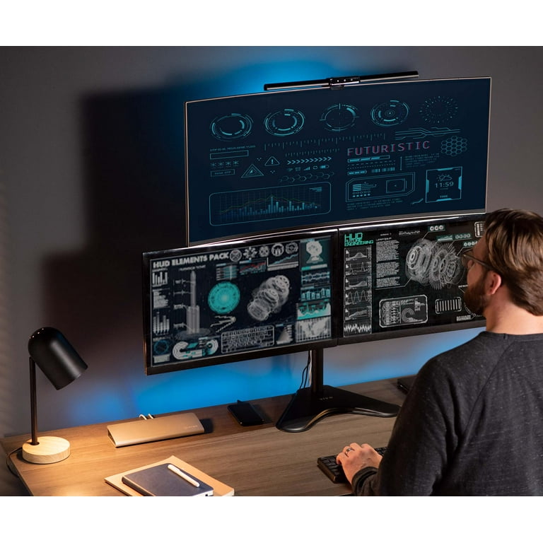 Vivo Triple Monitor Height Adjustable Universal 3 Screen