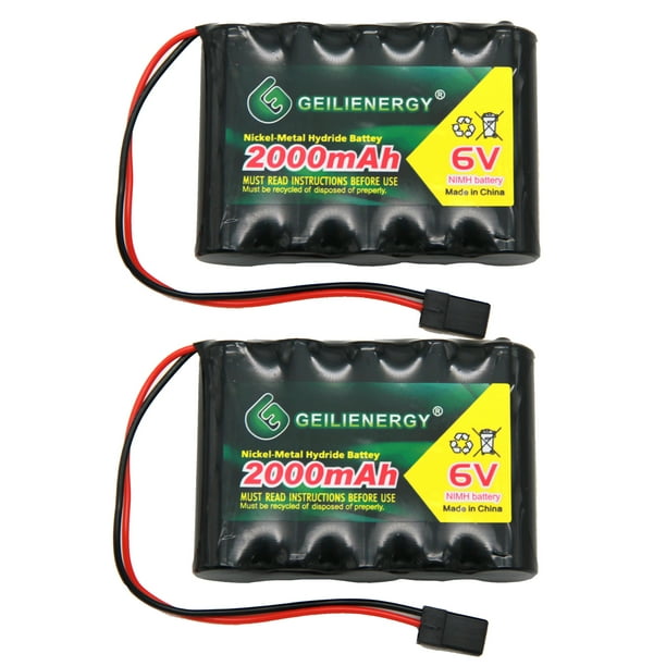 BAOBIAN 6V 2000mAh NiMH RC Receiver RX Battery with Hitec Connector for ...