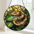 Branch Perched Snake Design Stained Glass Window Art - Walmart.com