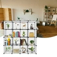 Qumbnk 16 Cube Organizer Storage Shelves Wire Cube Metal Grid for Home ...