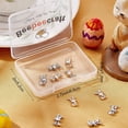 10Pcs/Box 2 Colors Easter Bunny Charms 18K Gold & Platinum Plated Brass ...