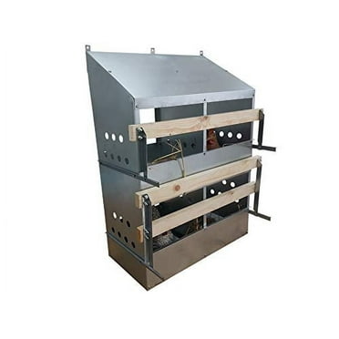 Galvanized Chicken Nesting Box, 3 Hole Heavy Duty Roost, 23ga Steel ...
