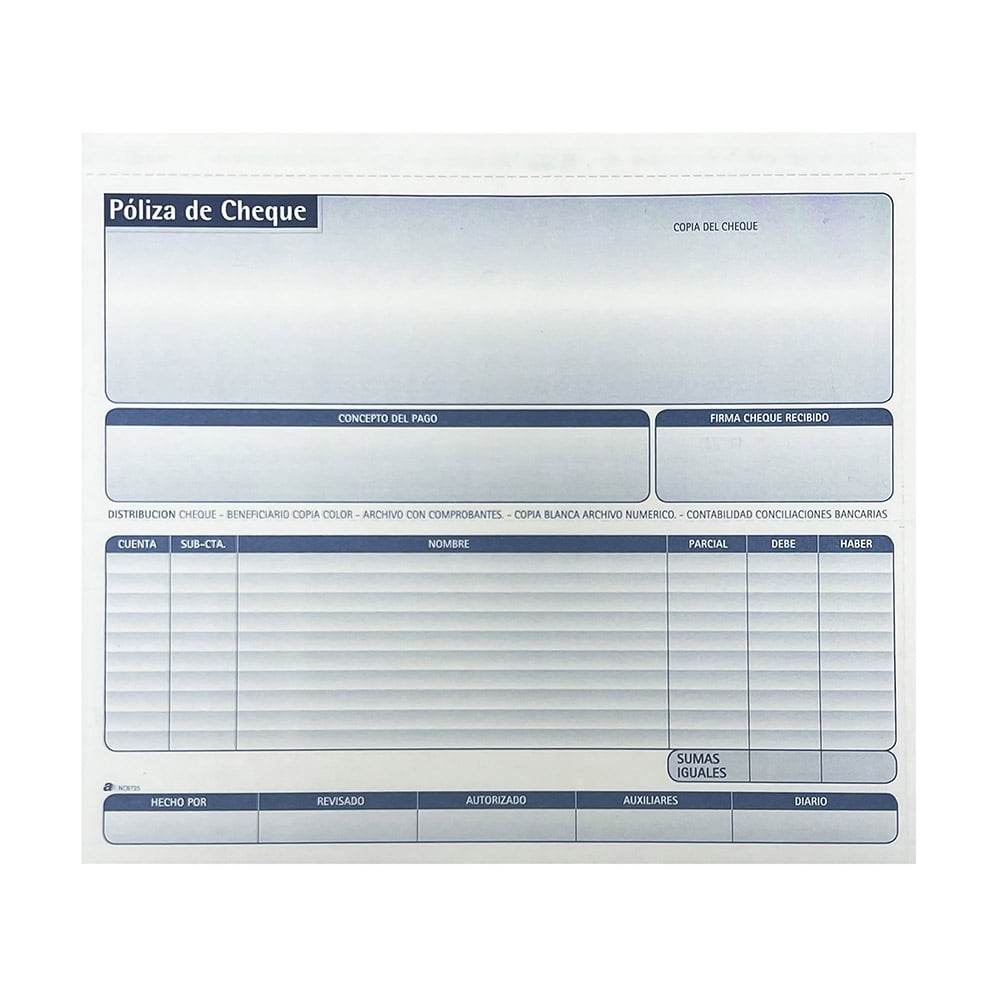 Póliza De Cheque Adams, block c/25 juegos | Bodega Aurrera en línea