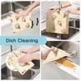Cat Ice Cream Kitchen Cloth Dish Towels for Drying Washing Absorbent ...