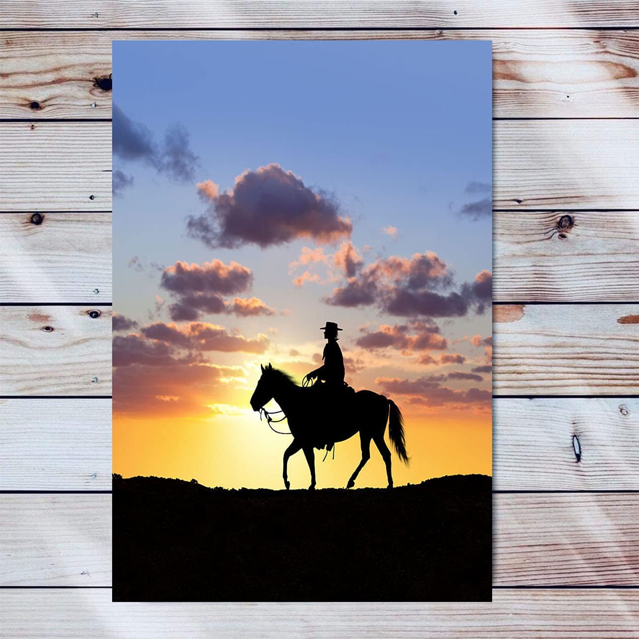 Cowboy Painting Sunset