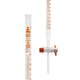 Lab Burette, 50mL - Class A - 0.1mL Amber Graduations - PTFE Stopcock ...