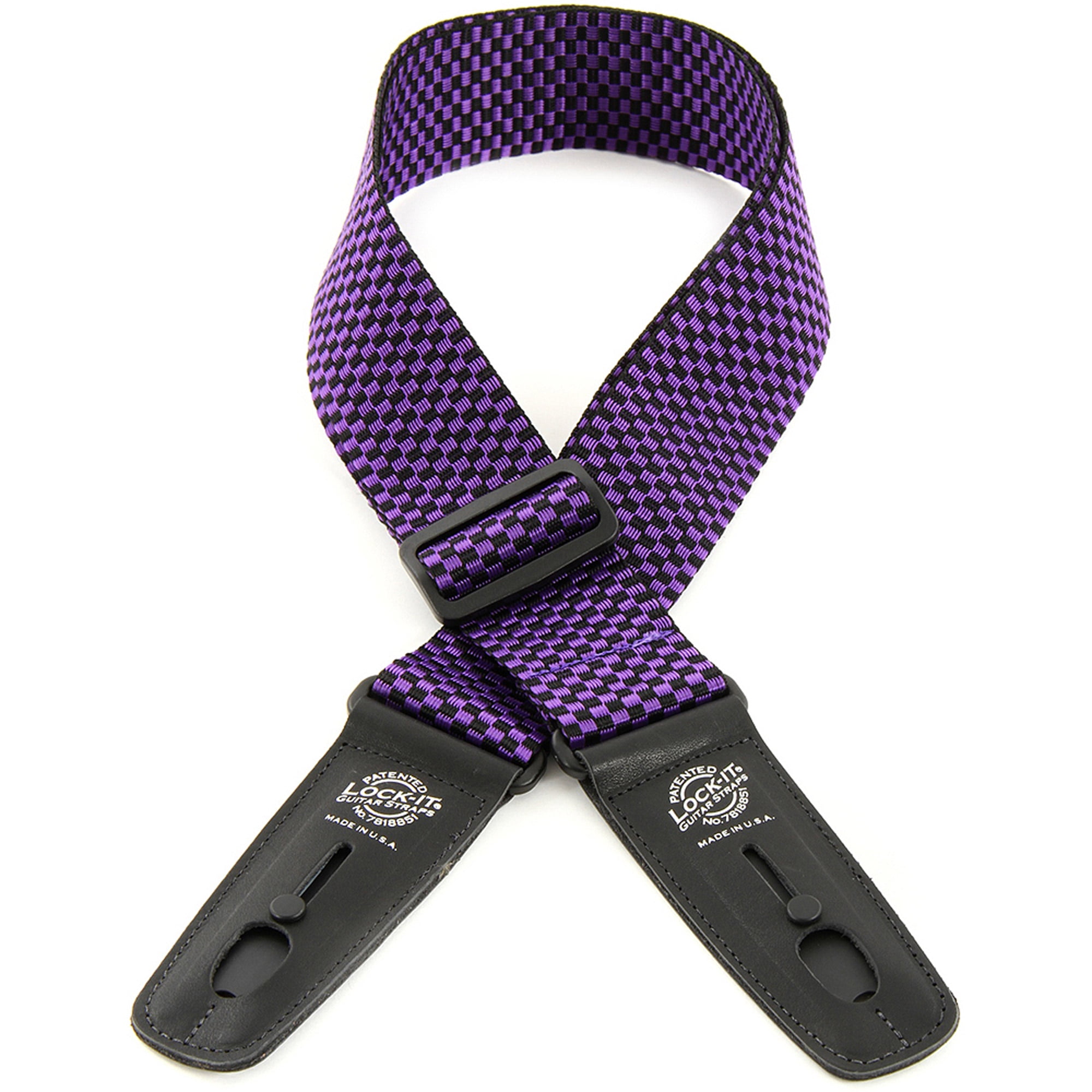 Lock-It Straps Professional 2-Inch Purple Checker Polypro Strap w ...