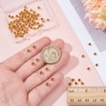 100Pcs Ion Plating(IP) 304 Stainless Steel Beads Round Real 18K Gold ...