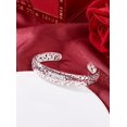 Silver Classic Silver Cuff Open Bangle Adjustable Flower Design Bangles ...