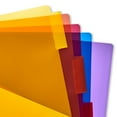 Pen+Gear Plastic 5-Tab Insert Dividers with Pockets Assorted Colors ...