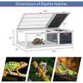 Dkelincs Tortoise Habitat Large Wooden Box Turtle Enclosure with ...