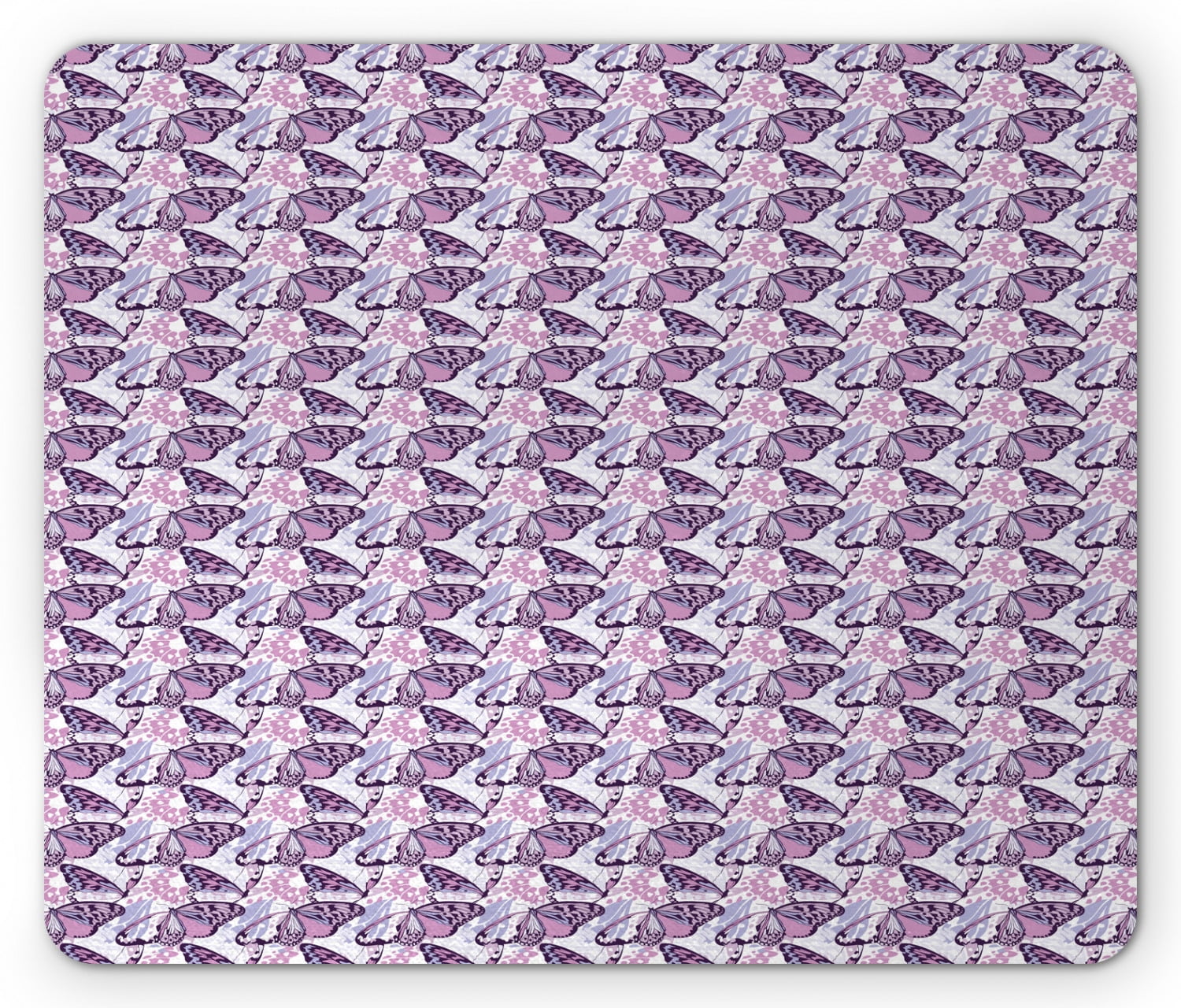 Butterflies Mouse Pad, Spotted Flying Insects Detailed Wings, Rectangle ...