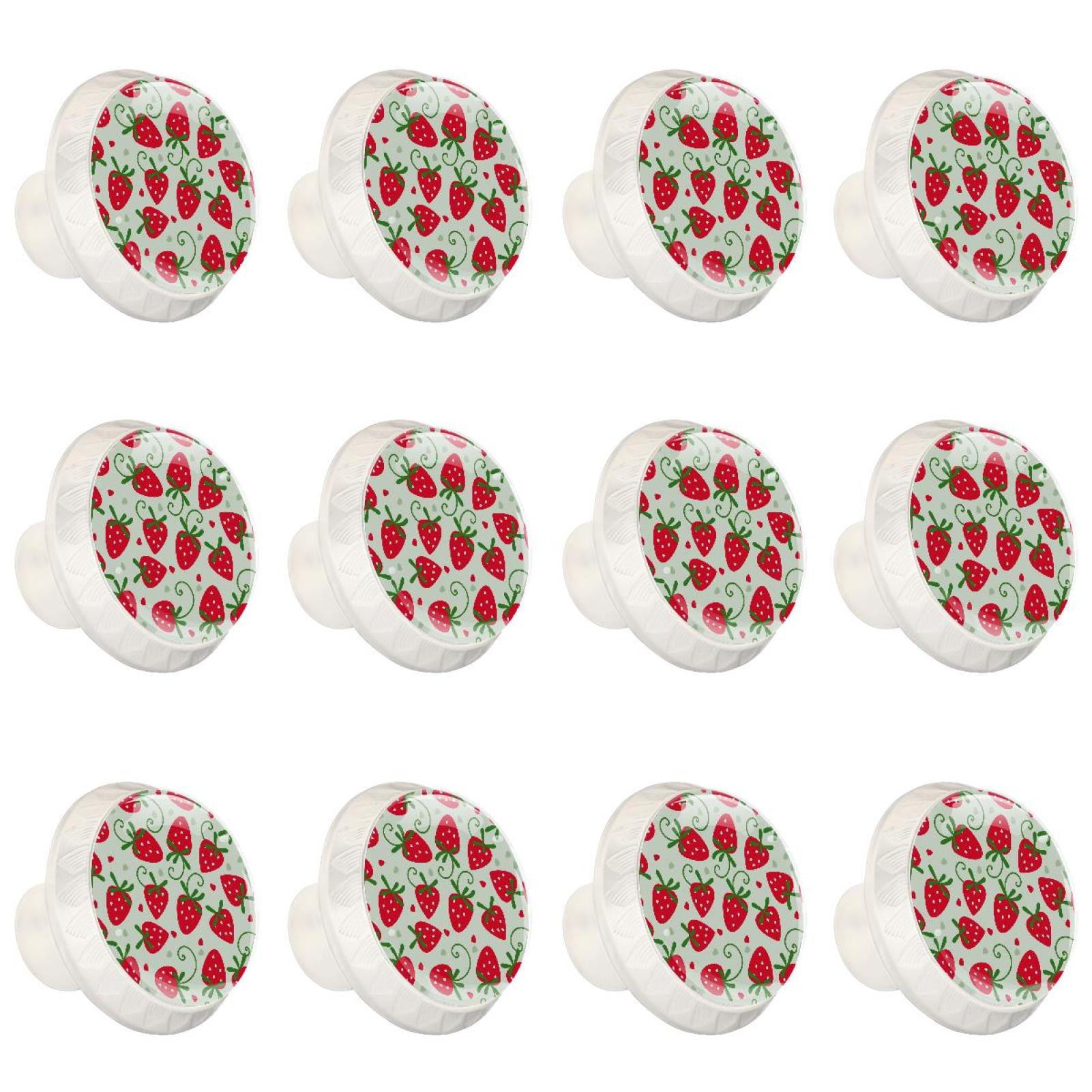 12 Pcs Strawberry Knobs for Kitchen Cabinet Cupboard Dresser Bookcase ...