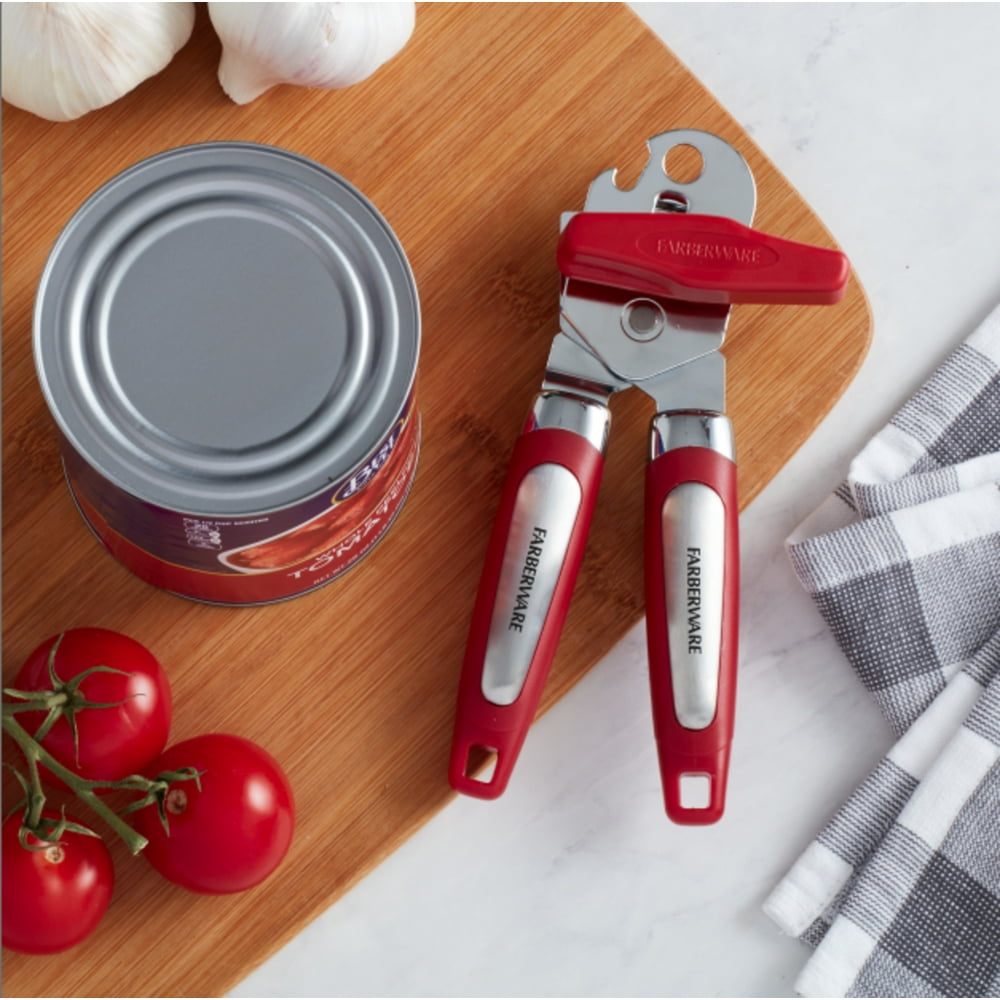 Farberware Chrome Professional Head Red Can Opener - Walmart.com ...