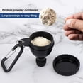 2 protein powder containers, protein powder travel container, portable ...