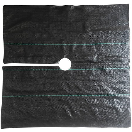 Rubber Mulch Mat, 1.2m x 1.2m Tree Weed Barrier Mat Recycled Anti Grass ...