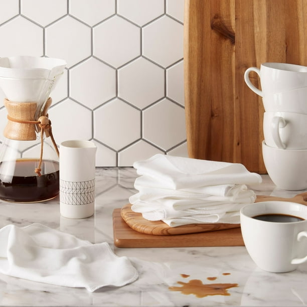 Mainstays Solid Dish Cloth, White, 12"W x 12"L, 10 Piece - Walmart.com