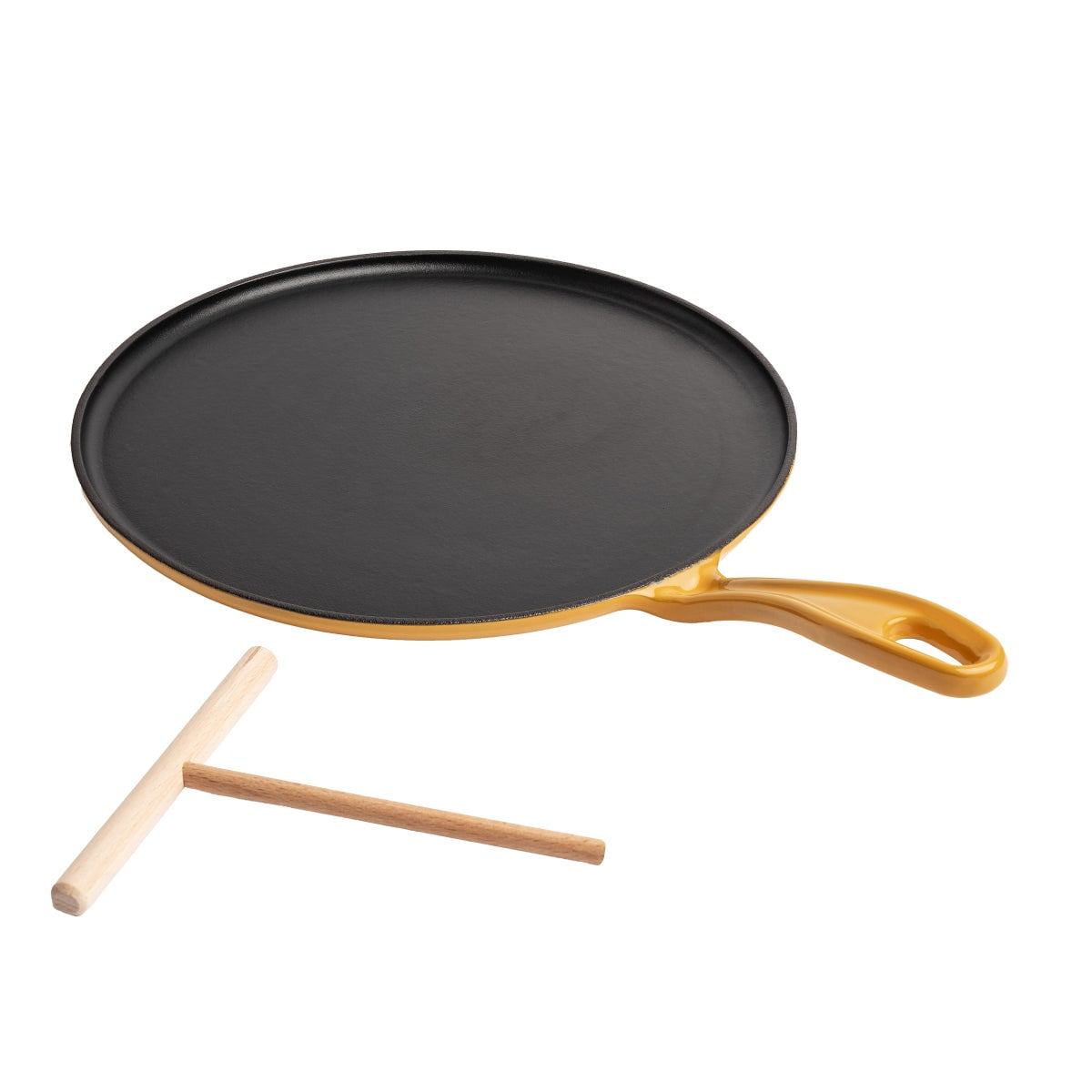 Click here for Chuck Hughes Cast Iron Crepe Pan With Wood Rake  2... prices