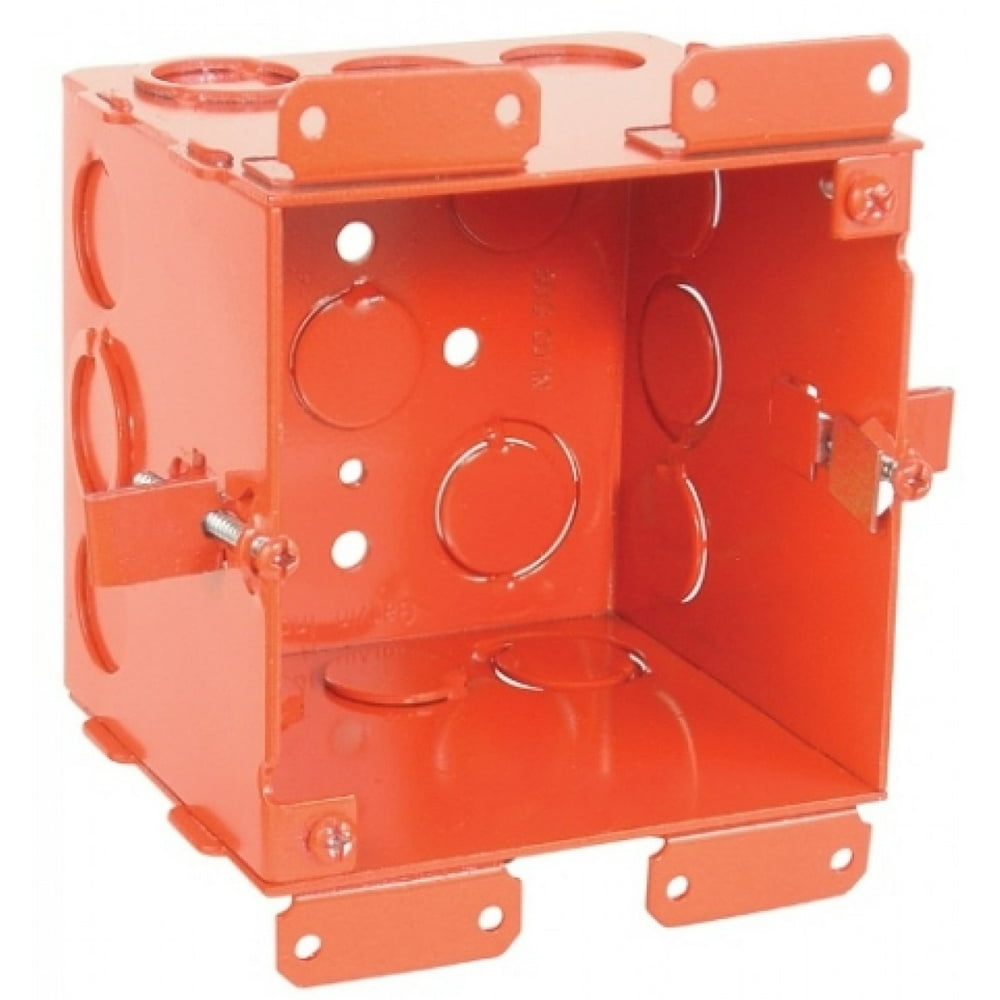 1 Pc 4 Square Cut In Old Work Junction Box Red 2 1 8 In Deep 6 1-pc-4-square-cut-in-old-work-junction-box-red-2-1-8-in-deep-6