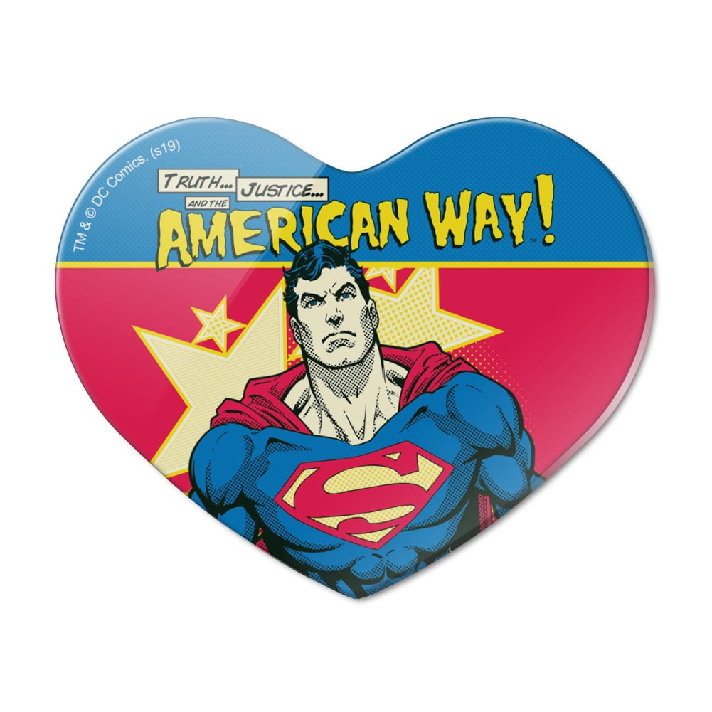 Superman The American Way Heart Acrylic Fridge Refrigerator Magnet ...