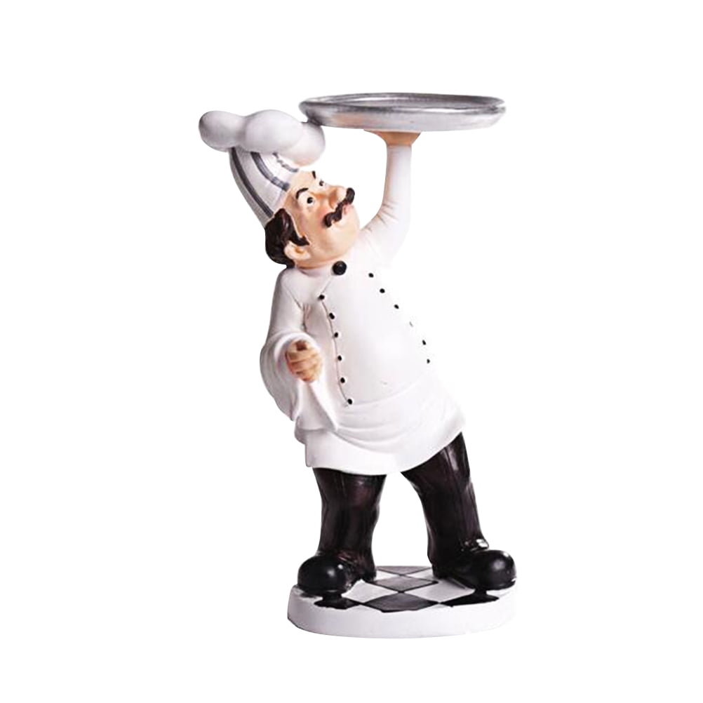 Frcolor Chef Ornament Tabletop Resin Statue Kitchen Sculpture French ...
