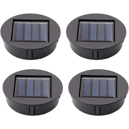 YERDGARY 4 Pack Solar Lights Replacement with LED Bulbs Solar Panels ...