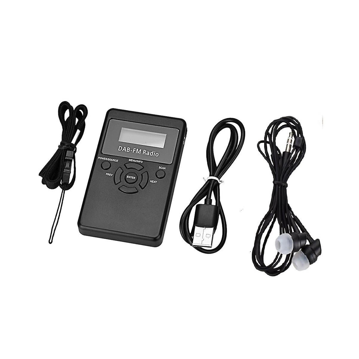 -101 Radio digital portátil mini DAB Radio DAB + FM Receptor de radio ...