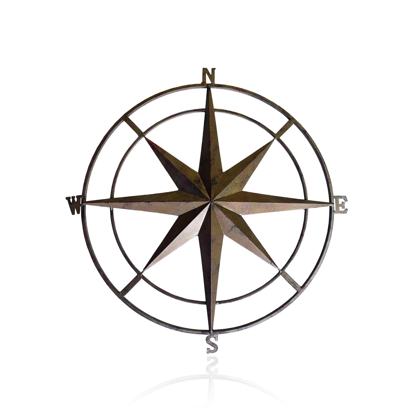 30 Inch Bronze Compass Wall Plaque - Indoor/Outdoor - Backyard ...