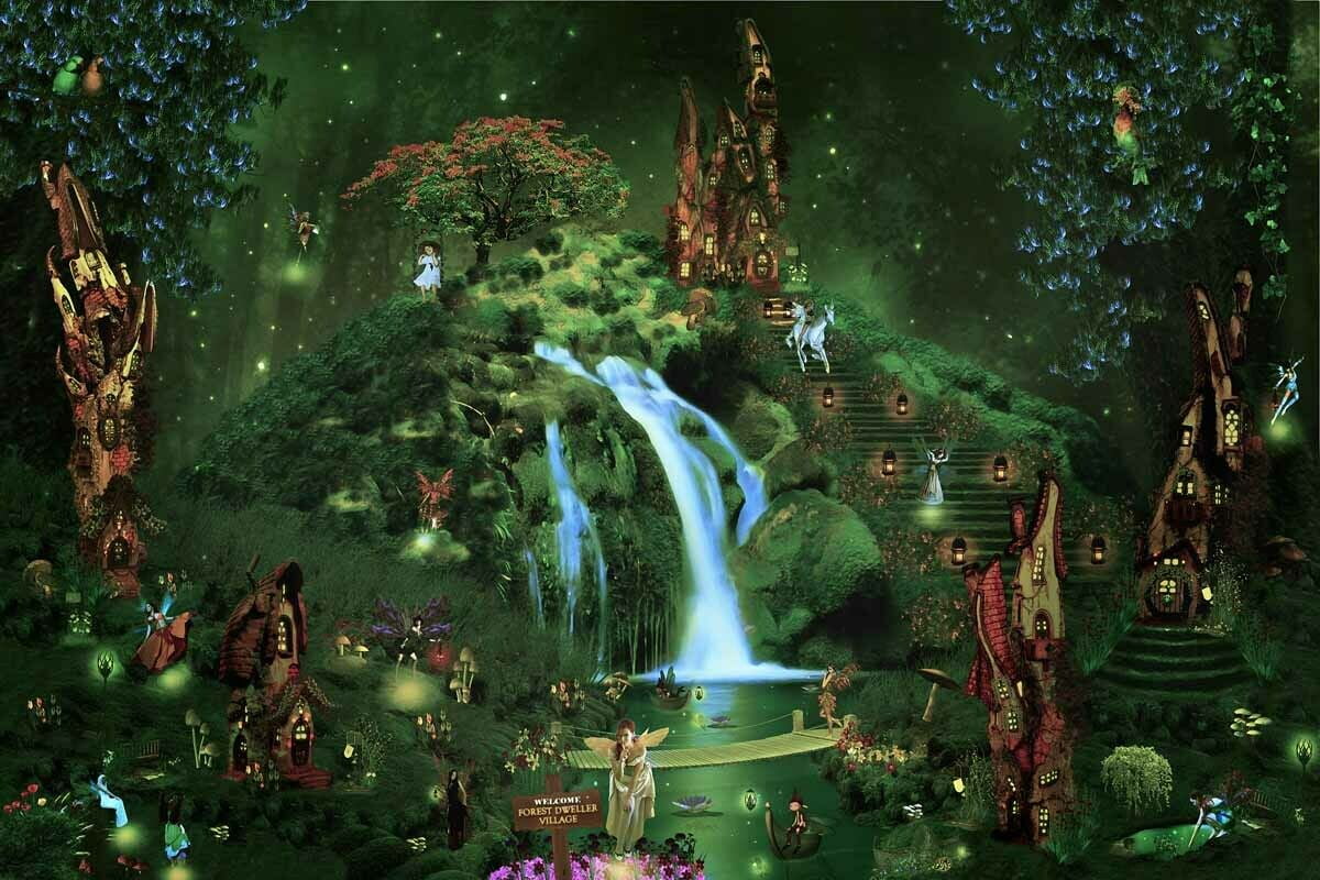 Magical Village - Canvas OR Print Wall Art - Walmart.com