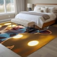 Cow Washable Area Rug 5x7 Abstract Headphone Cow Shiny Light Background ...