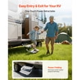 KFFKFF Electric Retractable RV Steps, 2-Step Design, 440 lbs Capacity ...