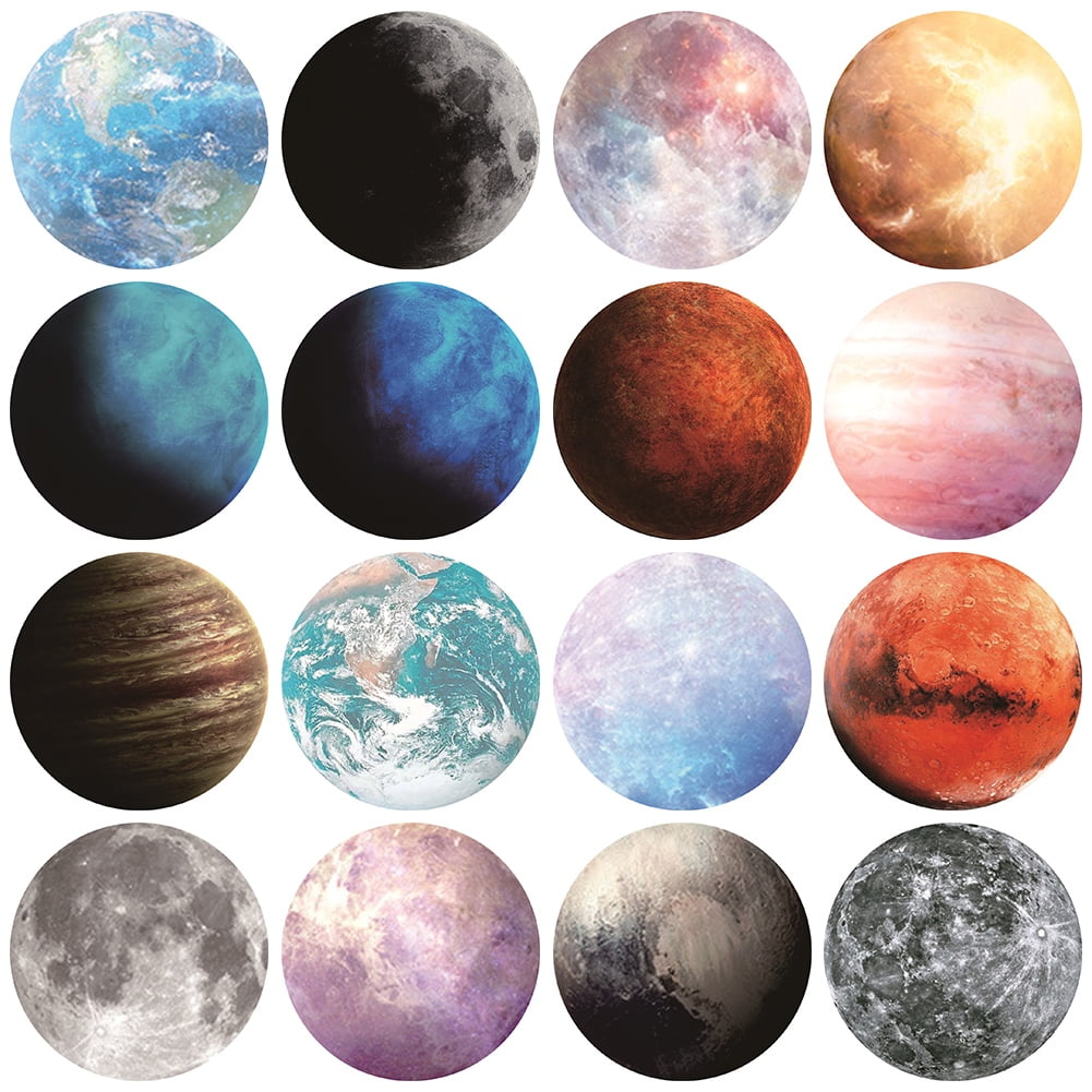 Fusipu Earth/Moon/Mars Pattern Round Gaming Carpet Mouse Pad Mat ...
