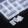 2 Set Plastic Beads Storage Containers Adjustable Dividers Box 10cmx17 ...