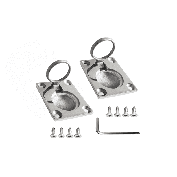 GooMeng 316 Stainless 1.9" x 1.5" Flush Ring Pull Handle Recessed ...