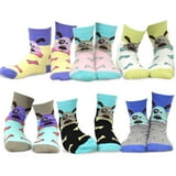 TeeHee Toddler Girls Fashion Cotton Crew Socks, 18 Pairs with Gift Box ...