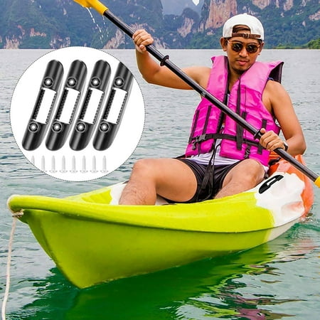 Pack of 4 Kayak Paddle Holder Clips Plastic Boat Kayaks Universal Accessories for Canoe Deck ...
