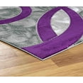 GLORY RUGS Area Rug Modern 4x6 Purple Circles Geometry Soft Hand Carved ...