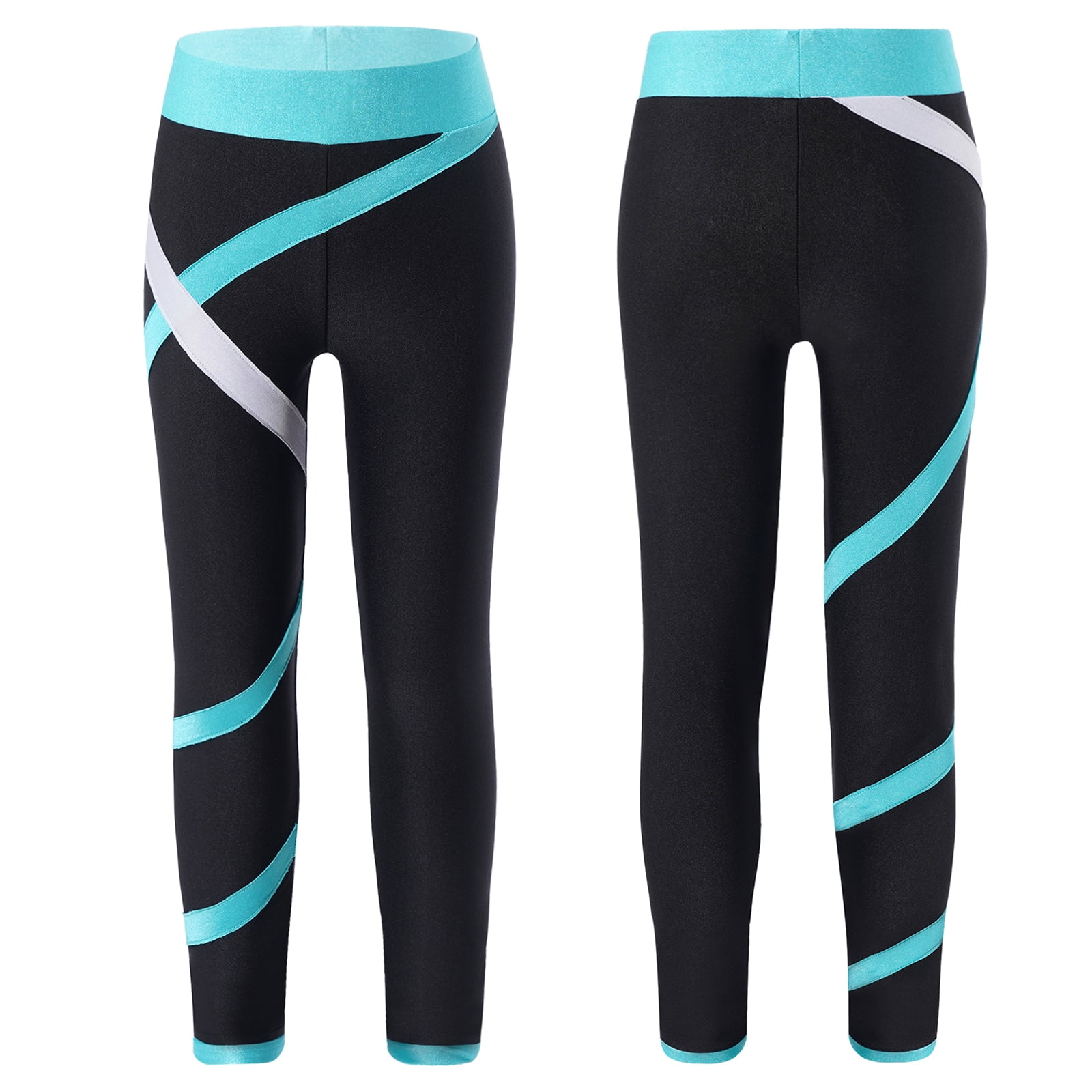 Aislor Kids Girls Leggings Athletic Dance Gym Yoga Compression Pants ...