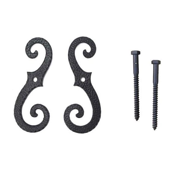 Wood Shutter Hardware 30-14-88270 Faux Stippled Scroll Shutter Dog ...