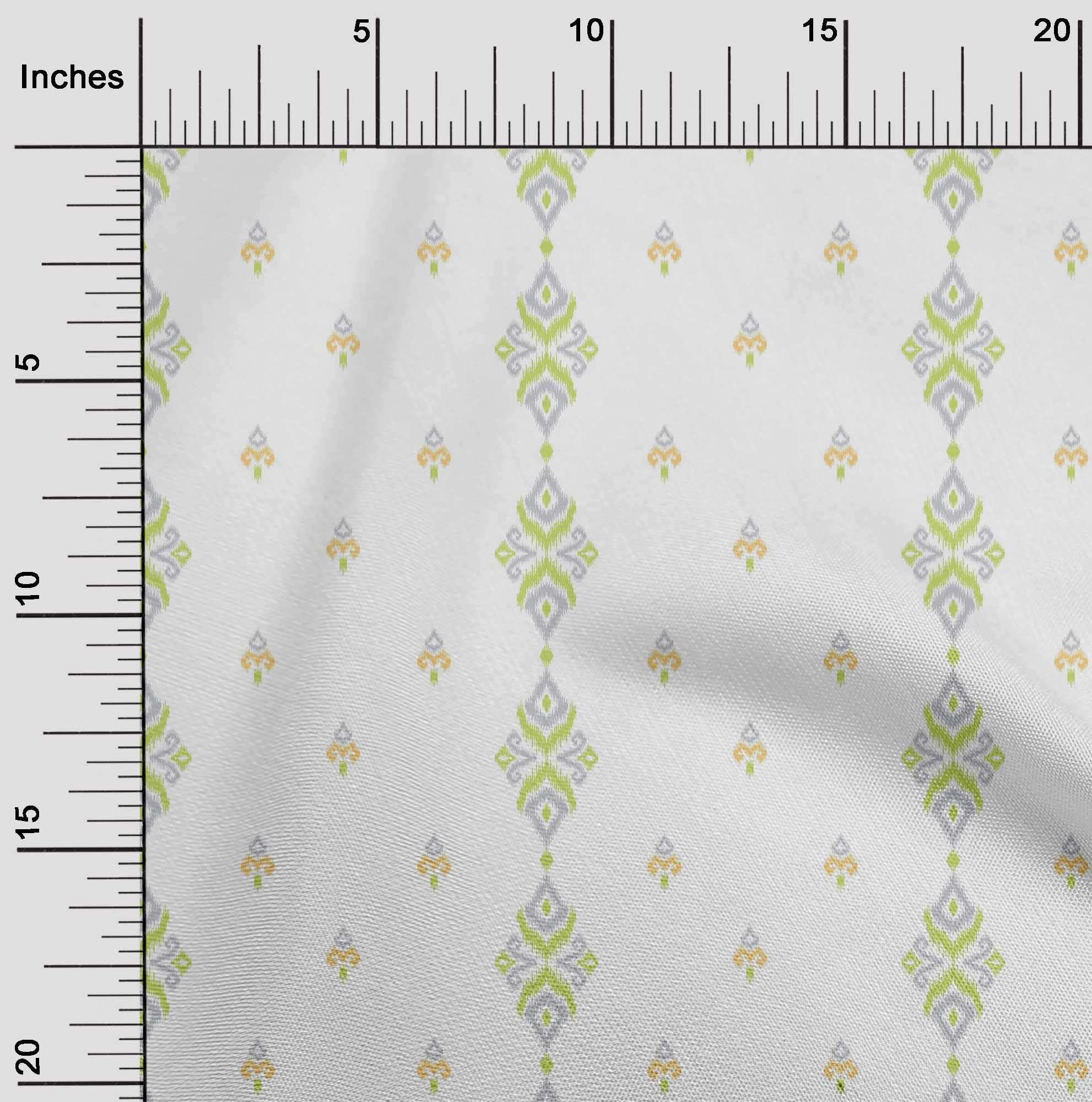 oneOone Silk Tabby Fabric Stripe & Swirl Ikat Print Fabric By Yard 42 ...