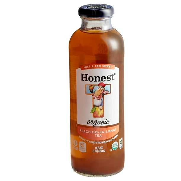 Honest Tea 16 fl. oz. Organic Peach Oo-La-Long Herbal Iced Tea - 12 ...